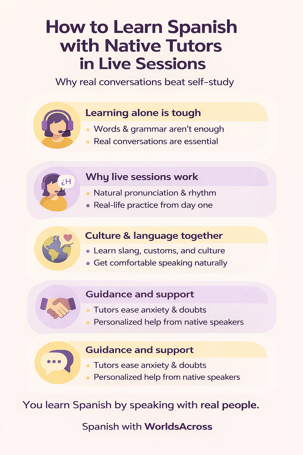 How to learn Spanish with native tutors in live sessions?