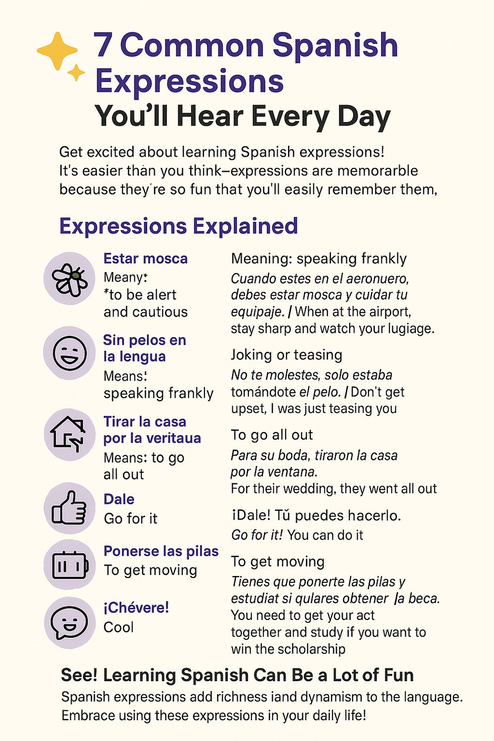 7 Common Spanish Expressions you’ll hear everyday