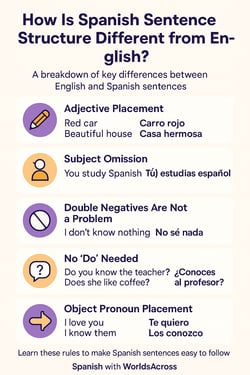 How Is Spanish Sentence Structure Different from English?