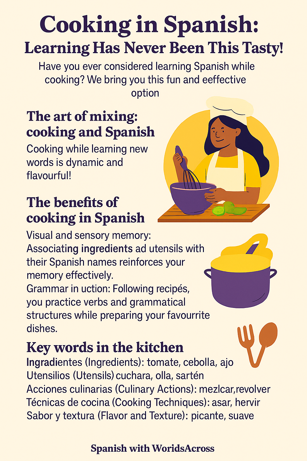 How to practice Spanish while cooking