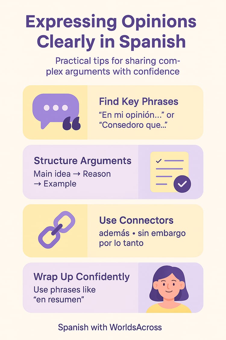 How to Express Complex Opinions and Arguments in Spanish