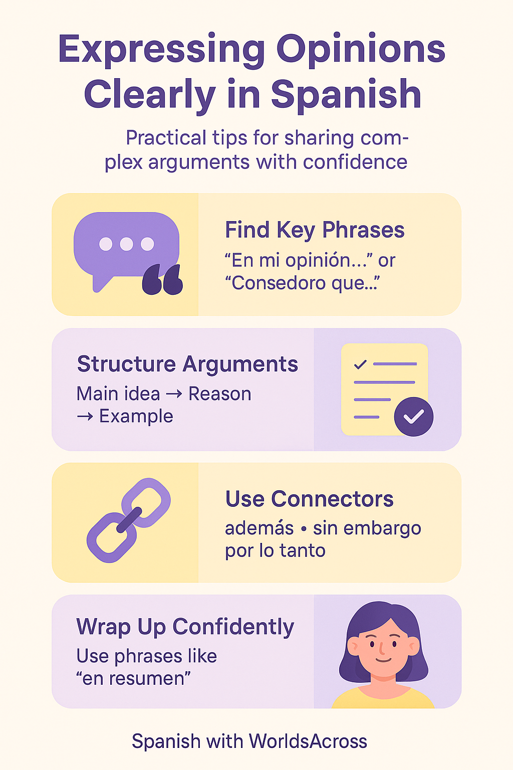 How to Express Complex Opinions and Arguments in Spanish