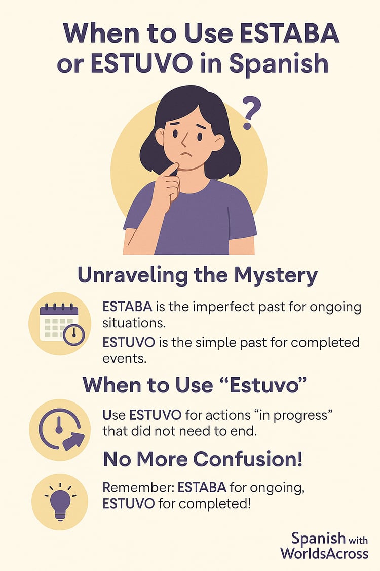 When to Use Estaba or Estuvo it in Spanish? The guide you need