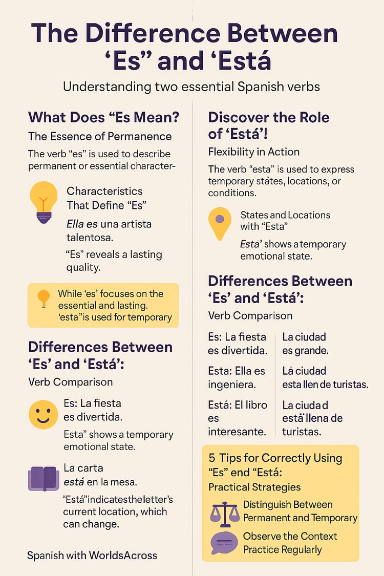 The difference between “es” and “está”